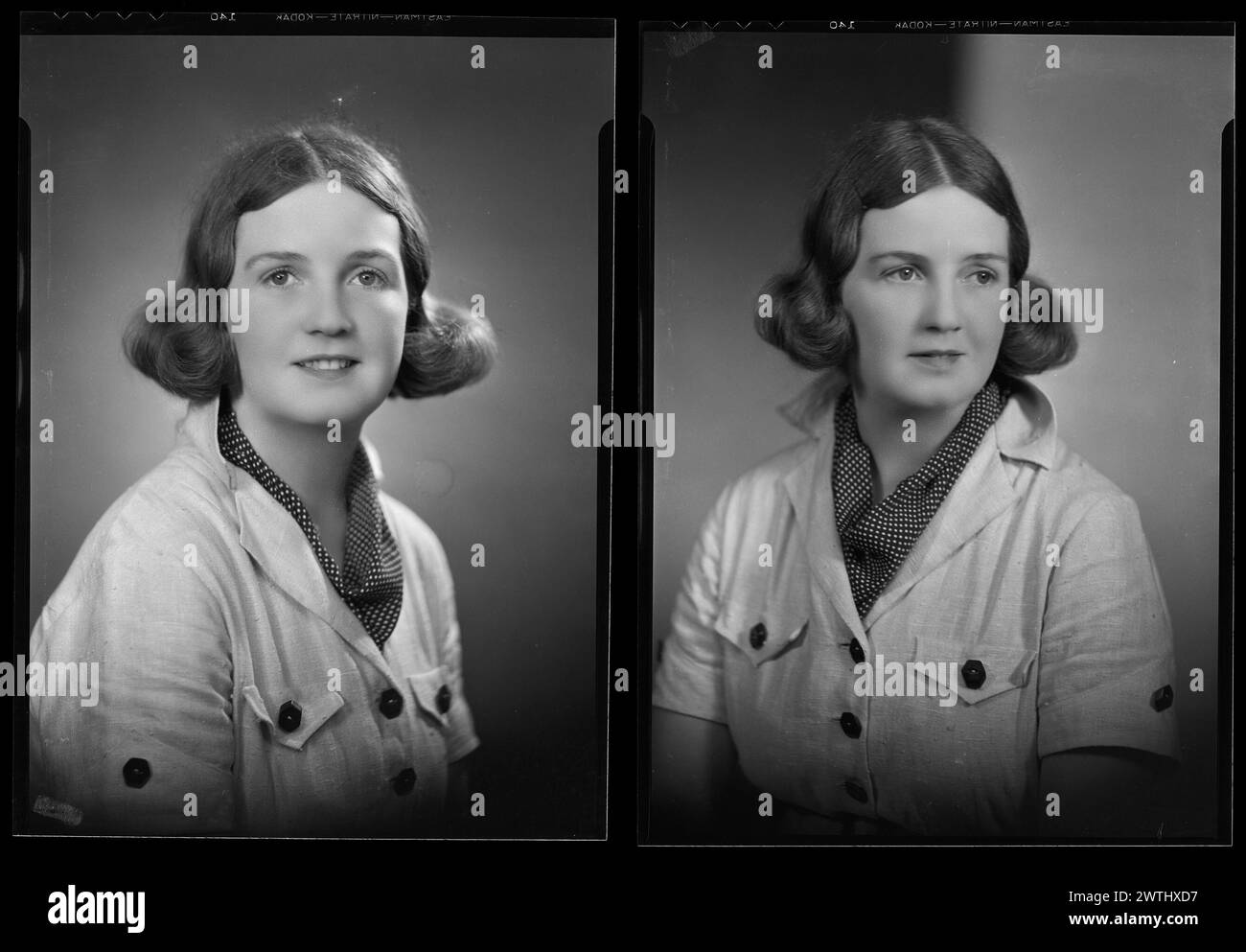 Woman; inscribed 'Miss J Strouts' Nitrate negatives, gelatin silver ...