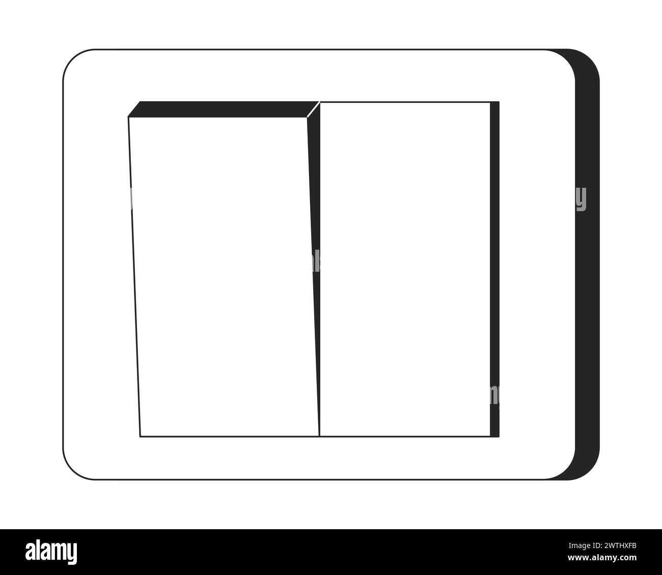 Light switch on off black and white 2D line cartoon object Stock Vector Image & Art - Alamy