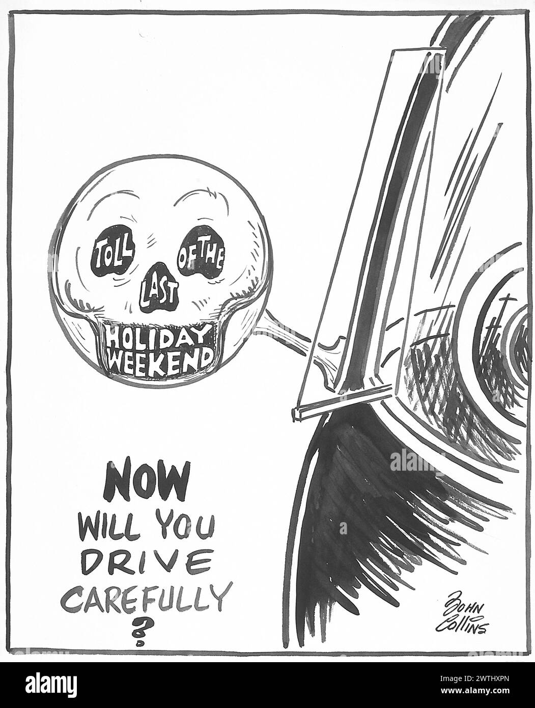 Cartoon - Take a Look in the Rear View Mirror. John Collins (1917-2007 ...