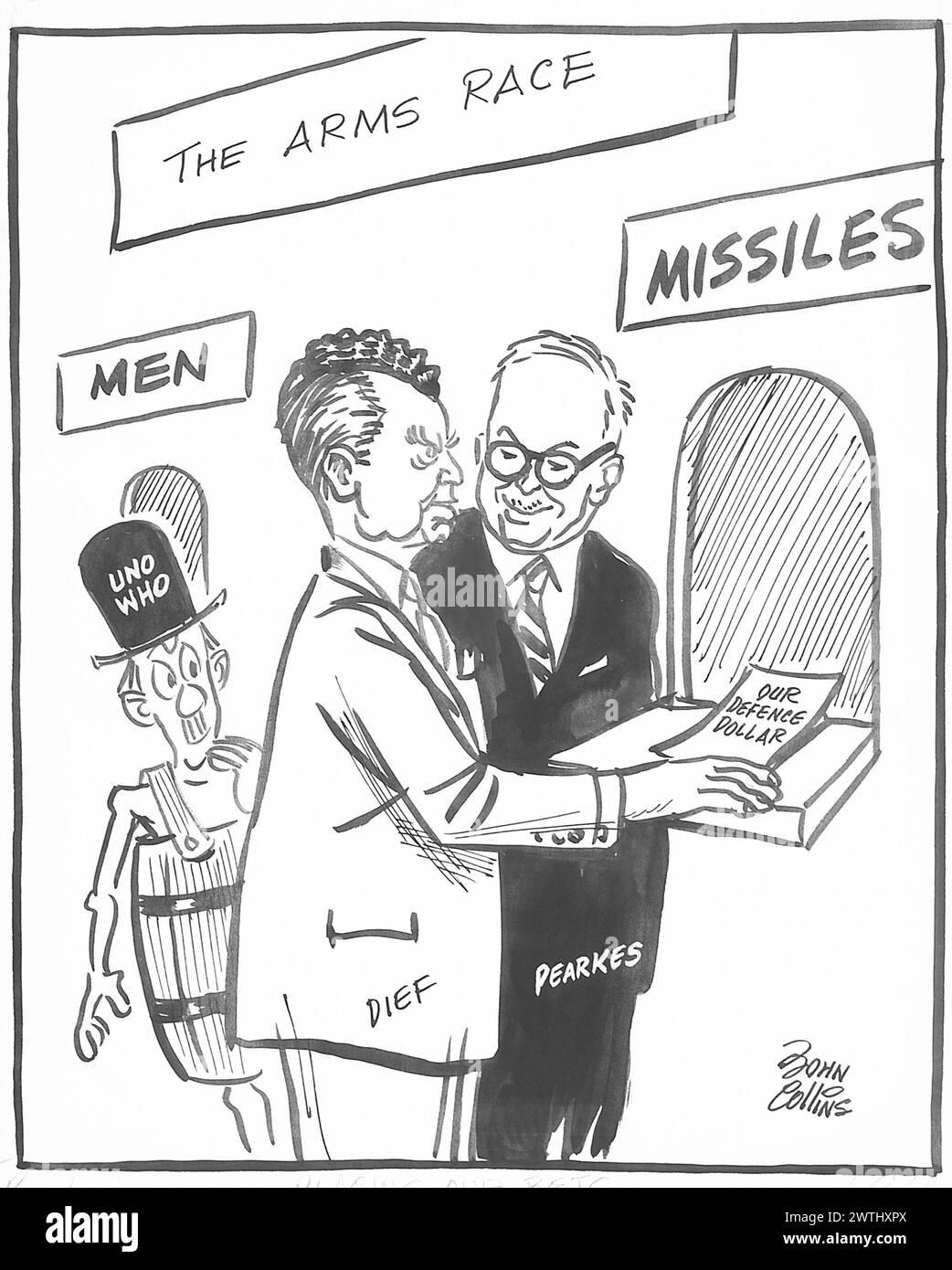 Cartoon - Placing Our Bets. John Collins (1917-2007 Stock Photo - Alamy