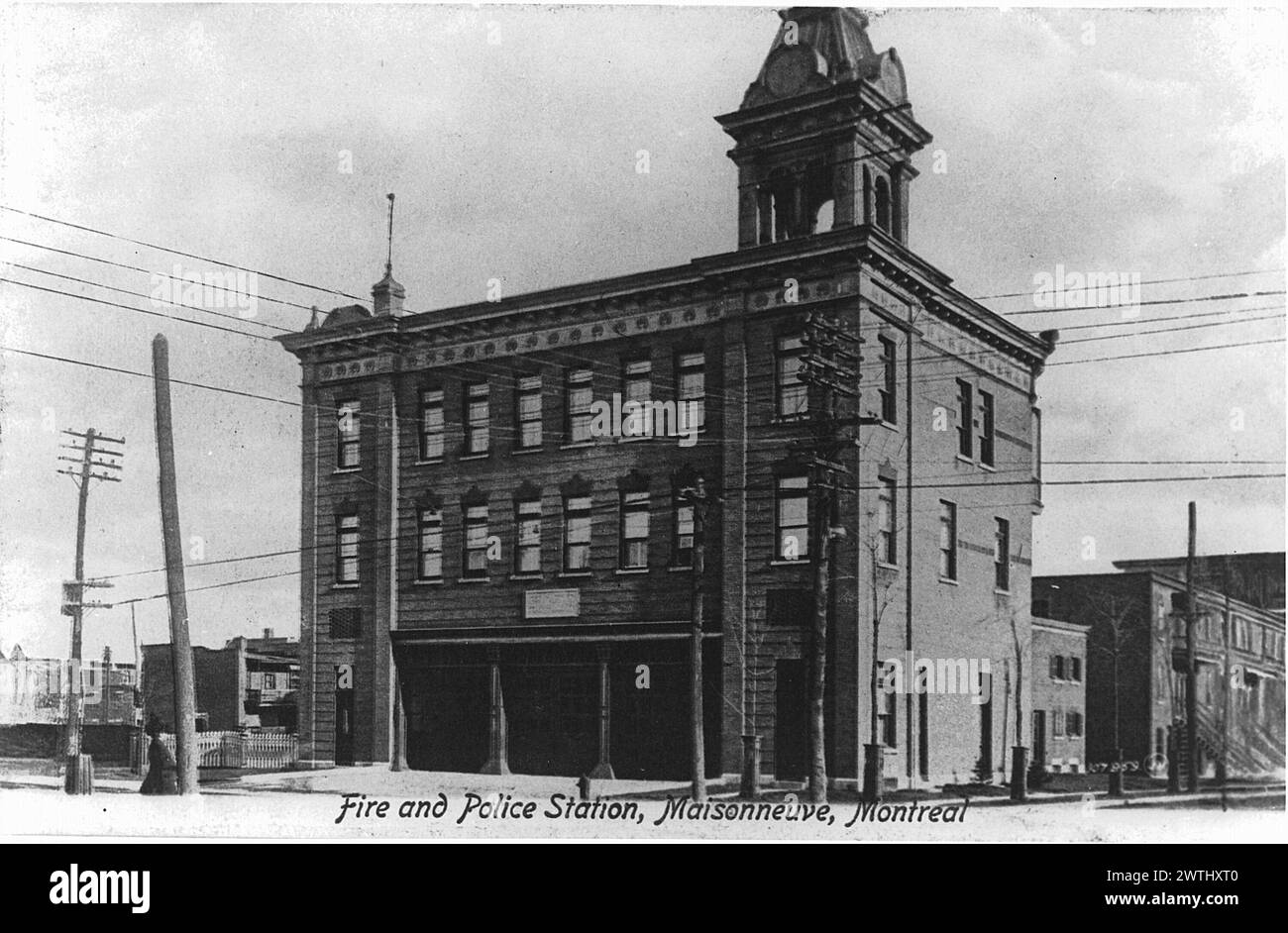 Montreal fire station Black and White Stock Photos & Images - Alamy