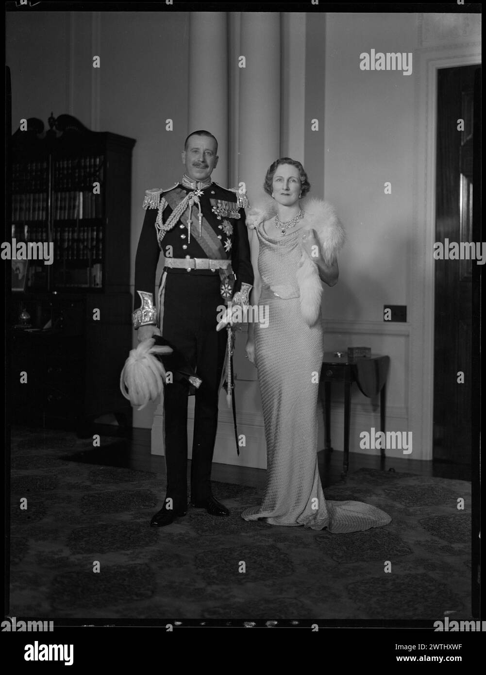 Silver gelatin print government official portrait Black and White Stock ...