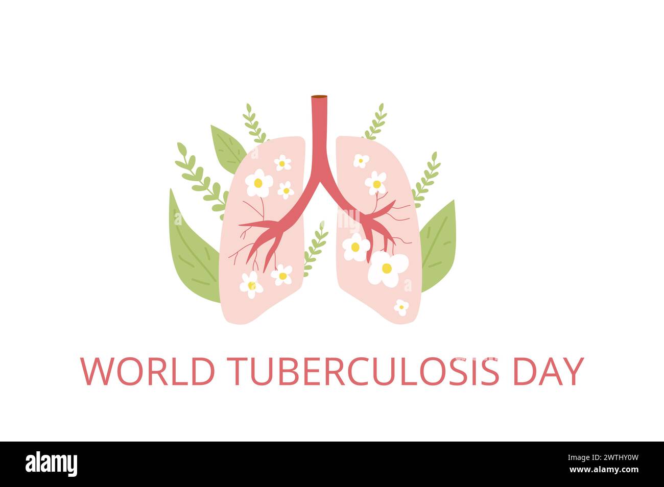 World tuberculosis day banner template. Awareness about disease. Vector ...