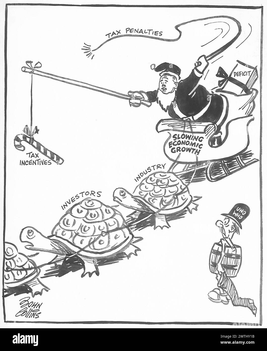Cartoon - "Oh, Dancer-Oh, Prancer-". John Collins (1917-2007 Stock ...