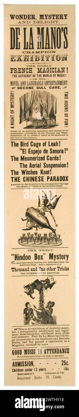 Magic poster - De La Mano's Champion Exhibition Stock Photo - Alamy