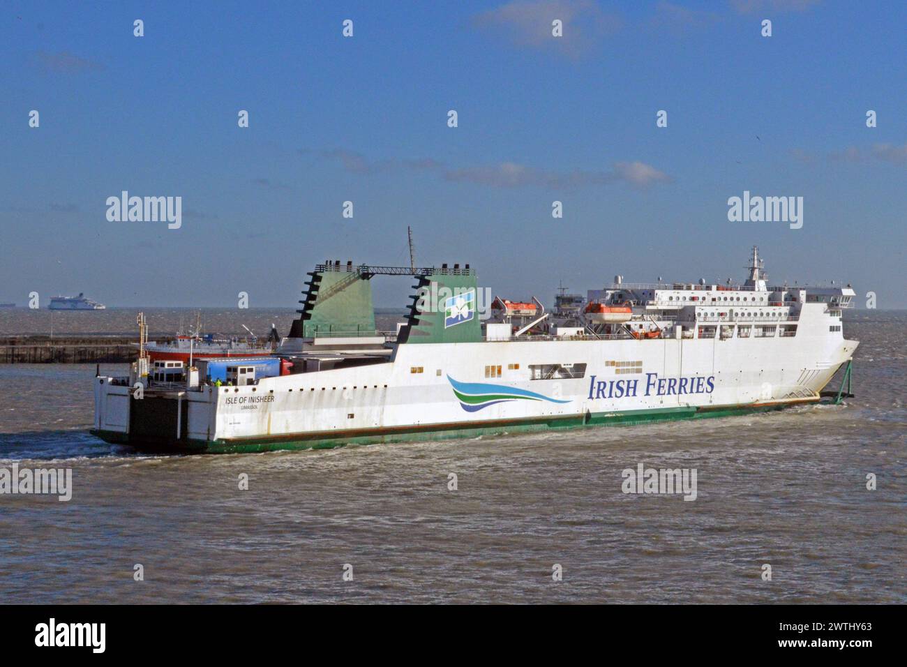 England, Kent, Dover: Ferry "Isle of Inisheer" of Irish Ferries, gross ...