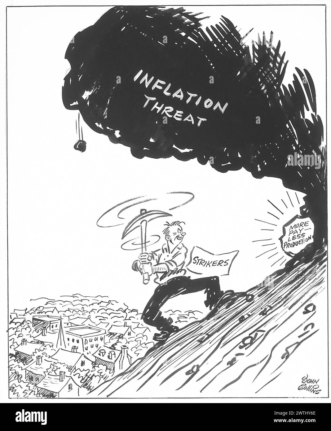 Cartoon - Fool's Gold. John Collins (1917-2007 Stock Photo - Alamy