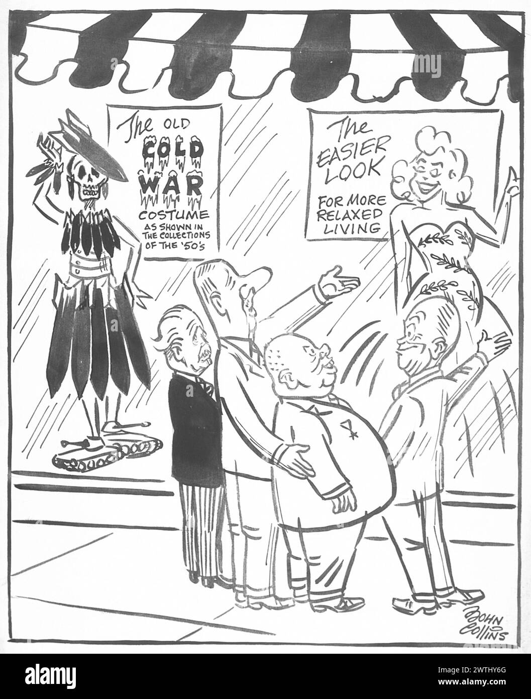 Cartoon - Paris Styles-1960. John Collins (1917-2007 Stock Photo - Alamy