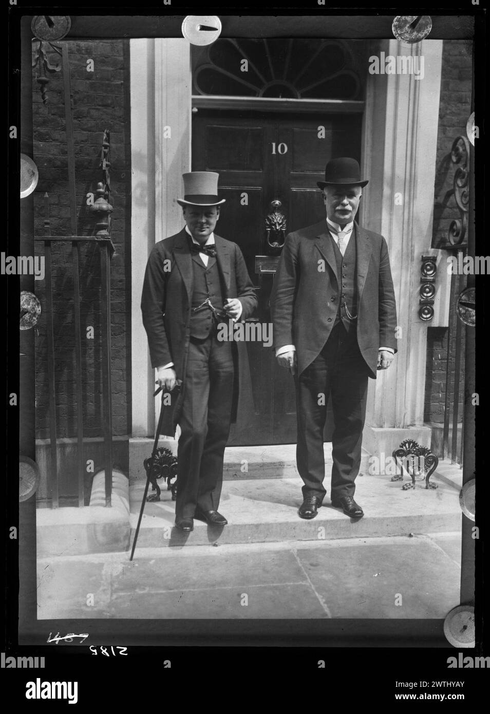 William Massey and Winston Churchill black-and-white negatives, gelatin ...
