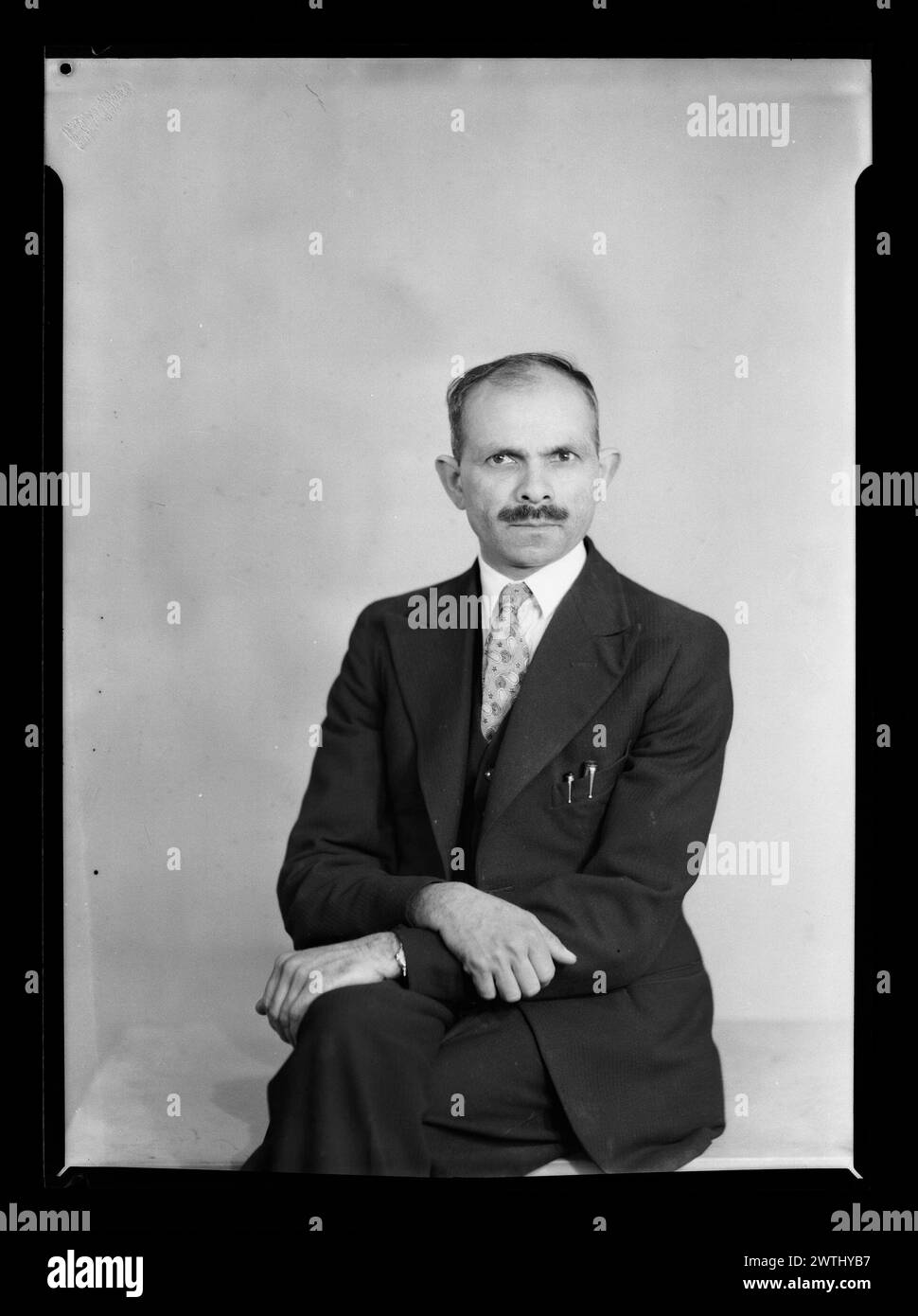 Man black-and-white negatives, studio portraits, gelatin silver ...