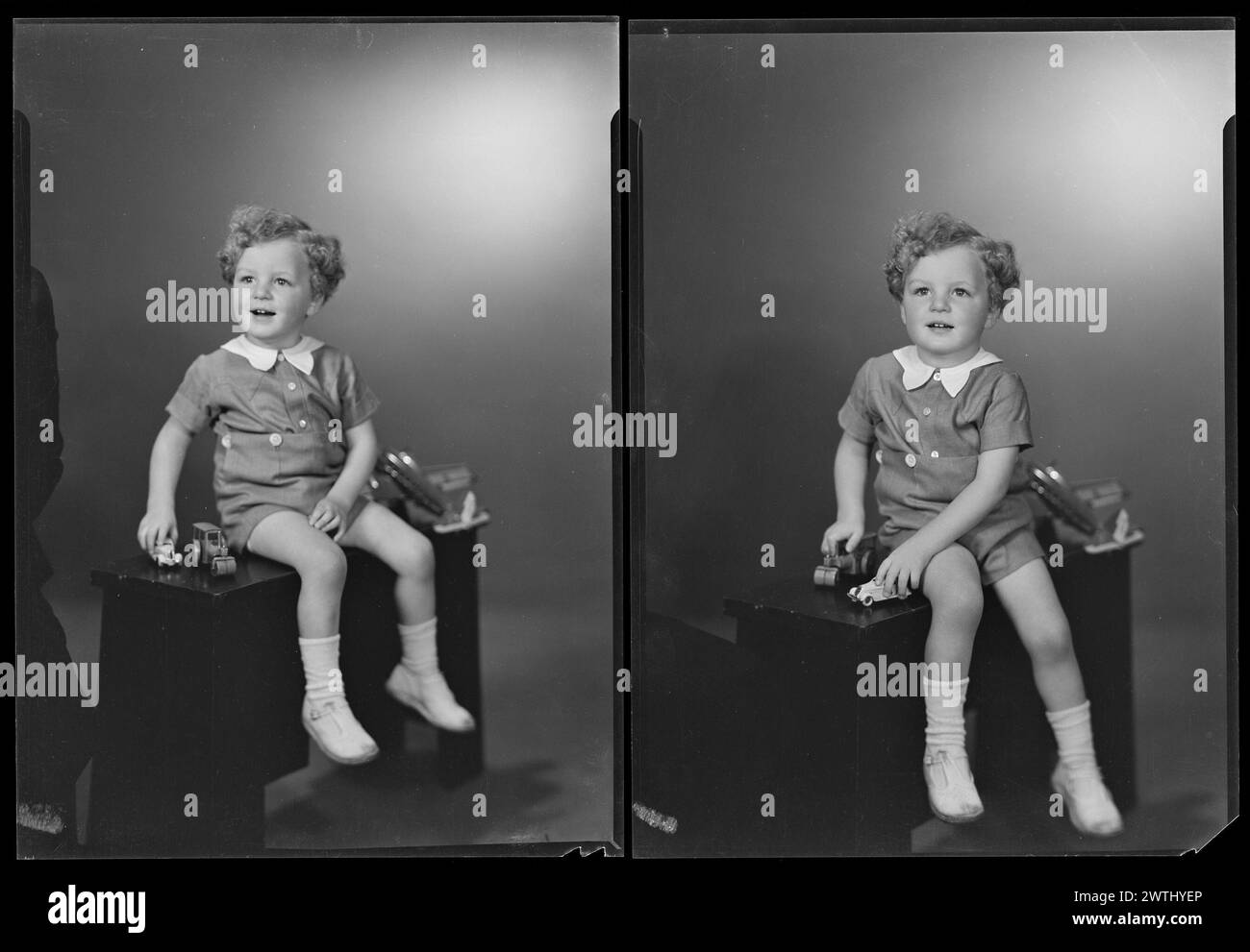 Mrs L Dwan's son black-and-white negatives, studio portraits, gelatin ...
