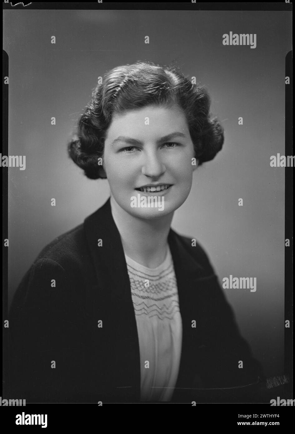 Miss M Reid black-and-white negatives, studio portraits, gelatin silver ...