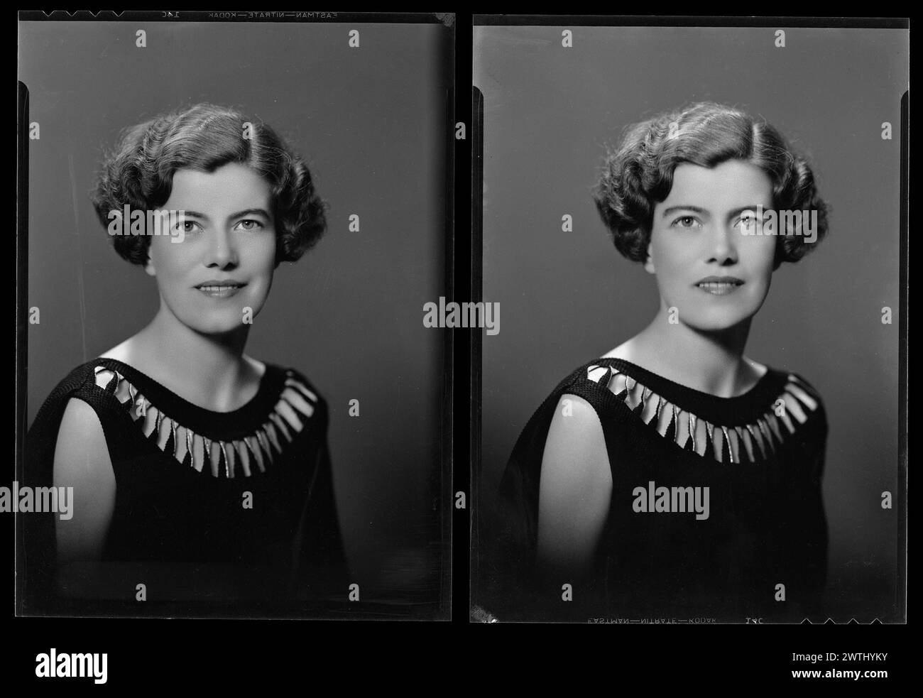Woman; inscribed 'Mrs J. A. Young' Nitrate negatives, gelatin silver ...
