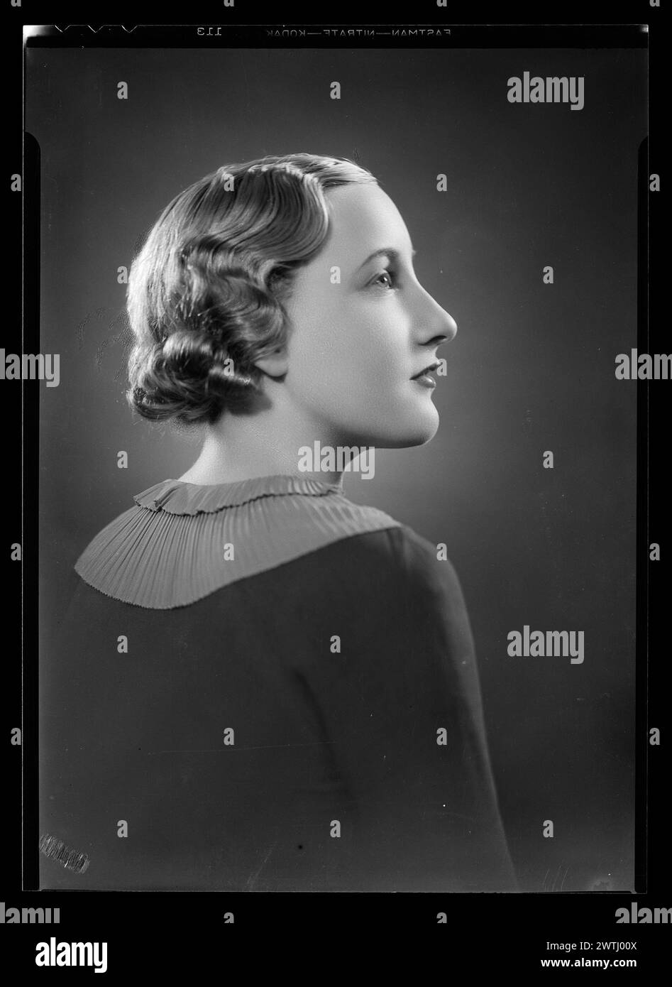 Woman; inscribed 'Miss J. Dodds' Nitrate negatives, gelatin silver ...