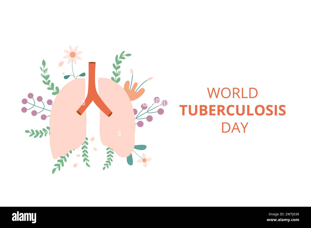 World tuberculosis day banner template. Awareness about disease. Vector ...