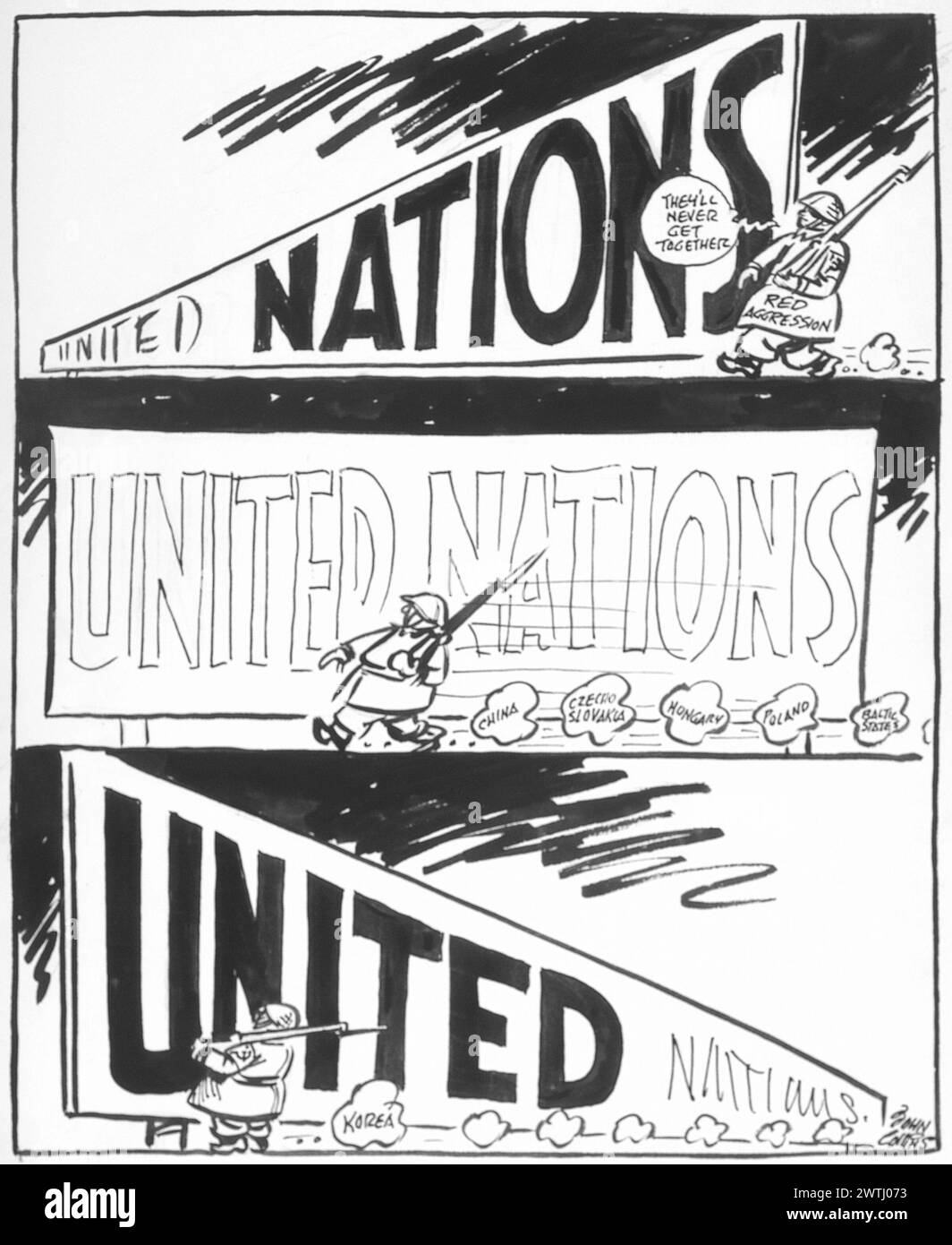 Cartoon - Shift of Emphasis. John Collins (1917-2007 Stock Photo - Alamy