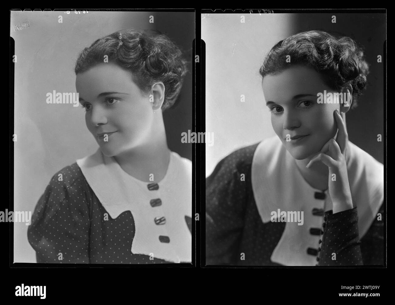 Woman; inscribed 'Miss Thompson' Nitrate negatives, gelatin silver ...