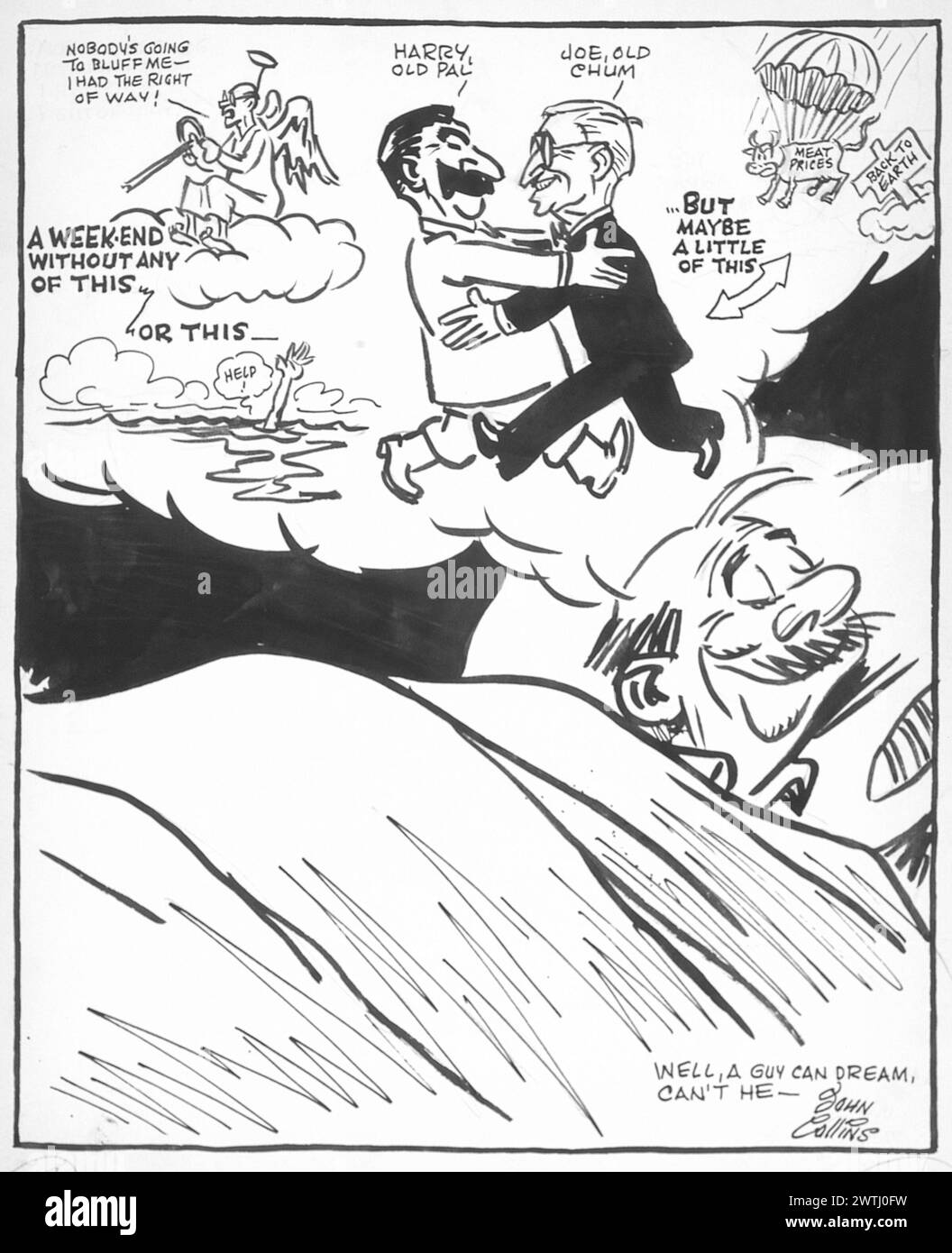 Cartoon - Midsummer Night's Dream. John Collins (1917-2007 Stock Photo ...