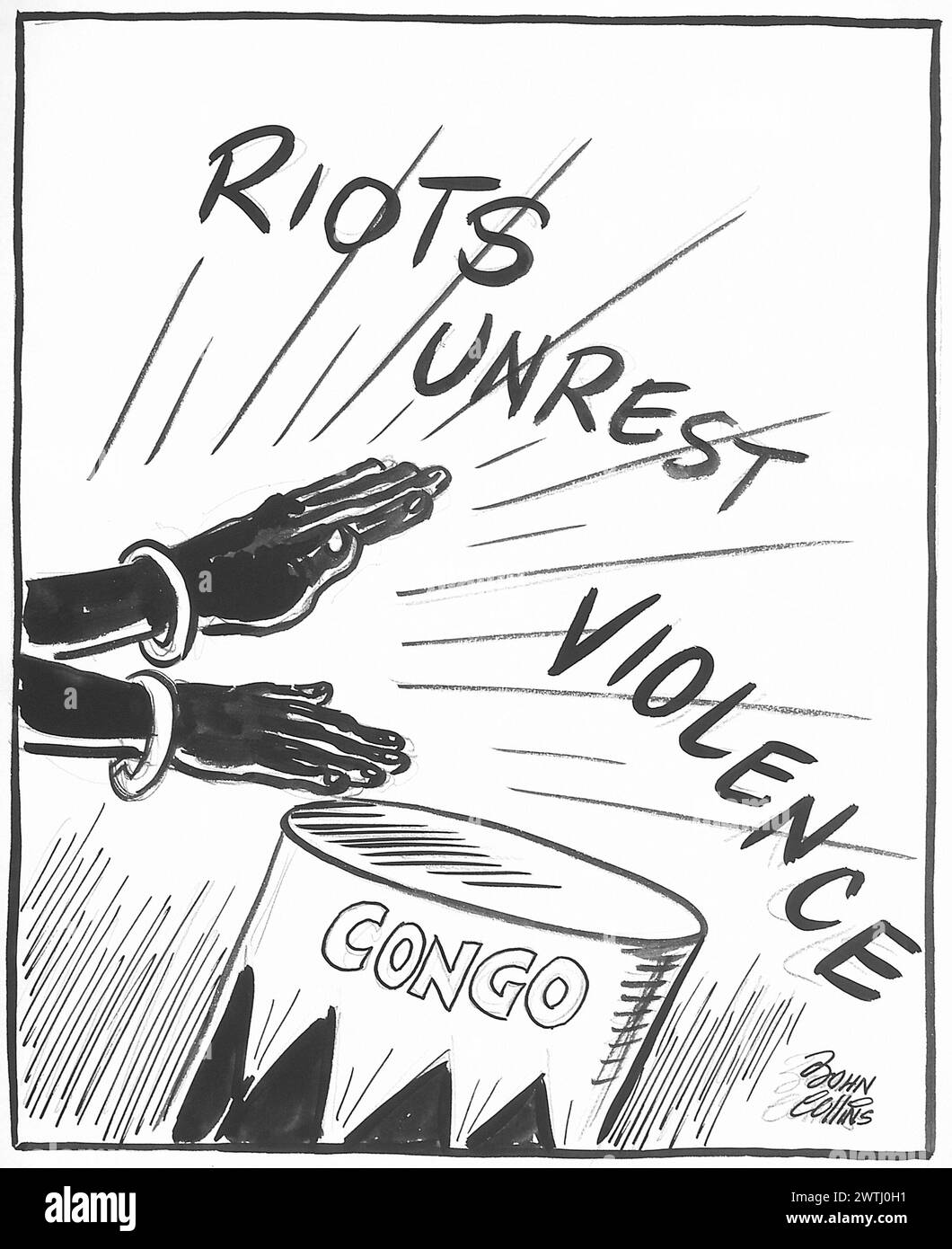 Cartoon - Declaration of Independance. John Collins (1917-2007 Stock ...