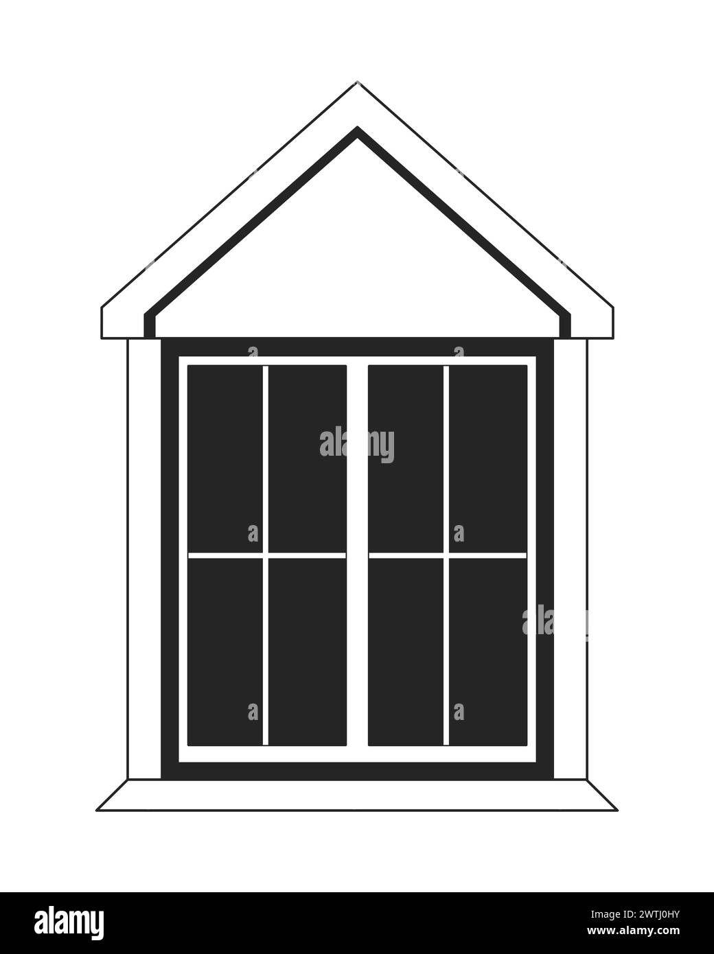 Window attic Stock Vector Images - Alamy