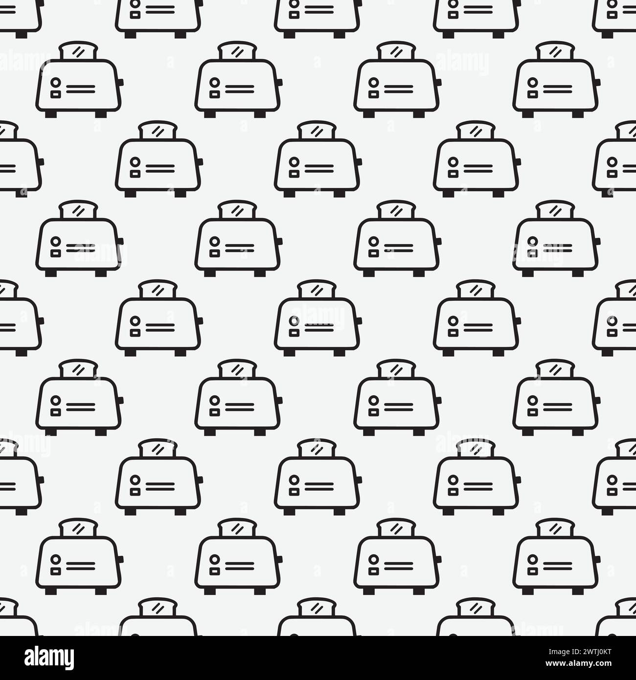 Toaster icon seamless pattern. Appliance For Toasting Bread Vector Art ...