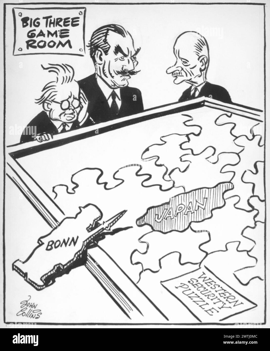 Cartoon - Another Piece to Fit In. John Collins (1917-2007 Stock Photo ...