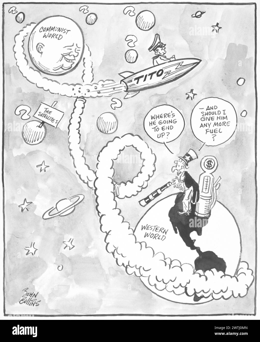 Space Race Cartoon Cold War