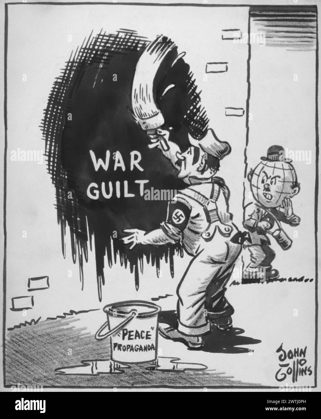 Cartoon - A Paper-Hanger Tries White Washing. John Collins (1917-2007 ...