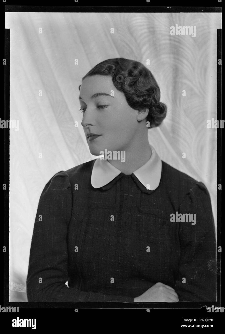 Miss T Fanning black-and-white negatives, studio portraits, gelatin ...