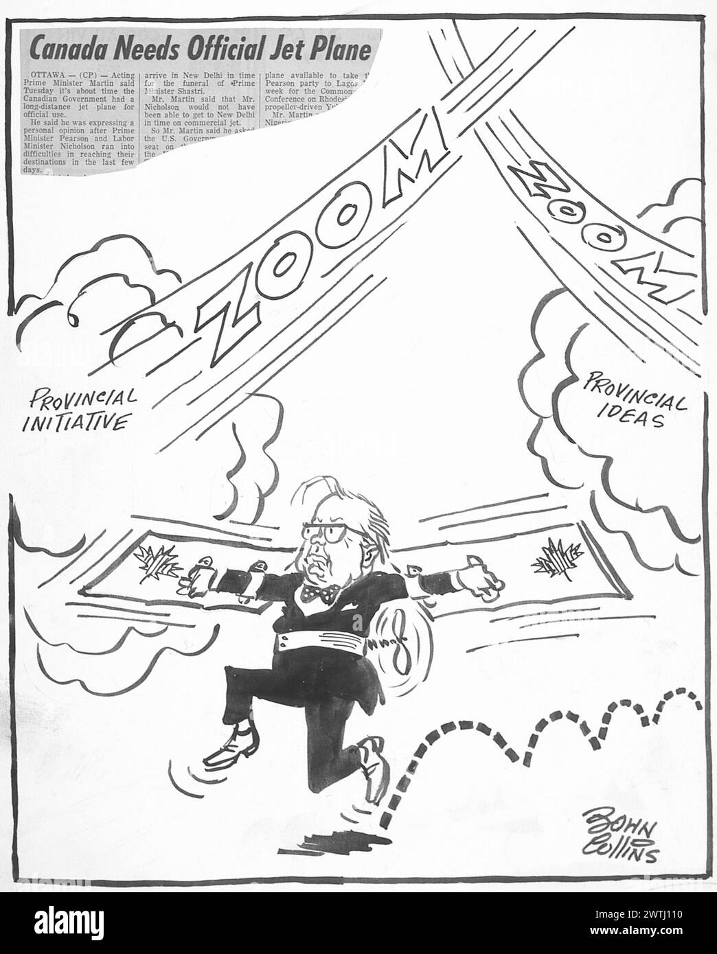 Cartoon - Ottawa Airport. John Collins (1917-2007 Stock Photo - Alamy