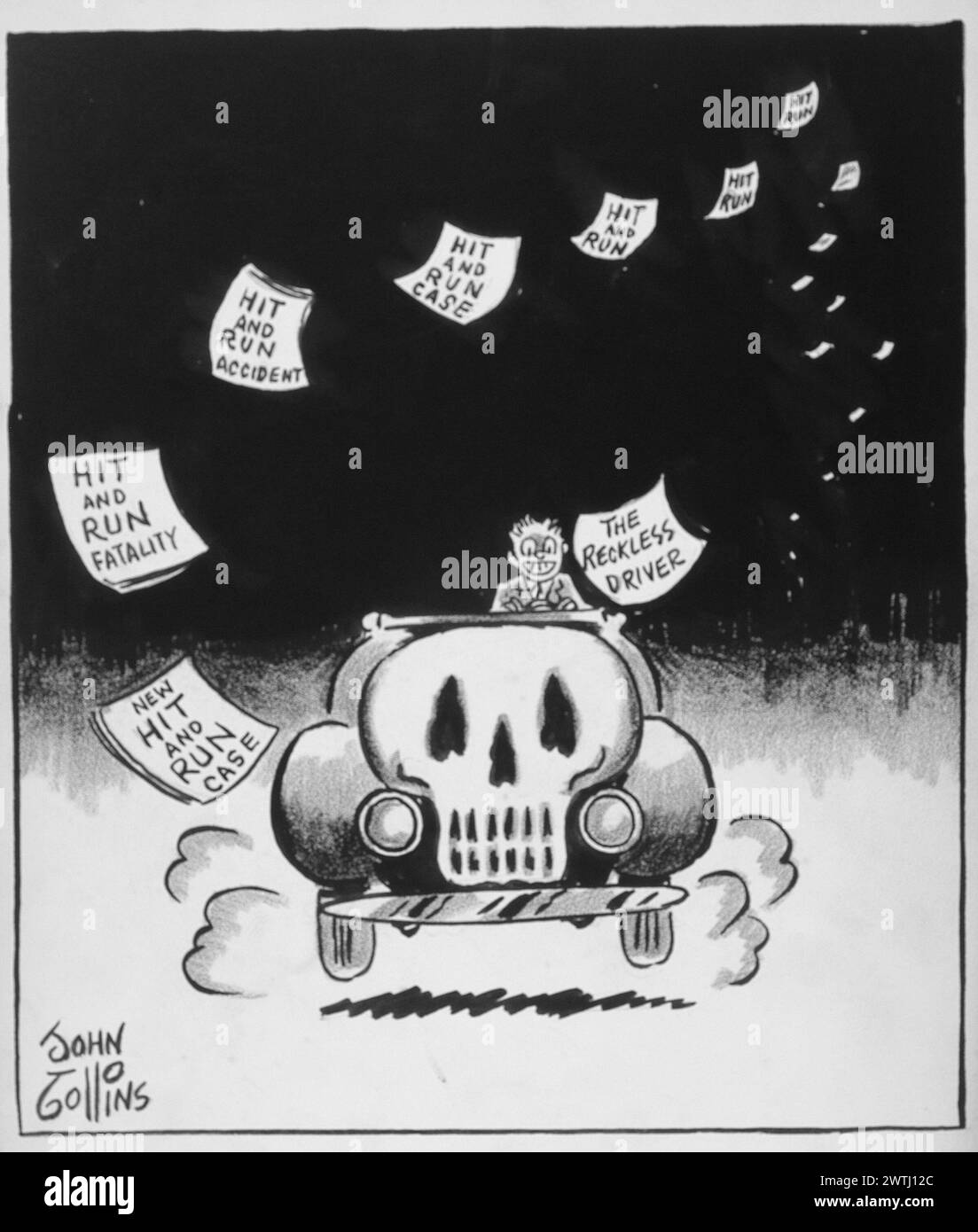 Cartoon death Black and White Stock Photos & Images - Alamy