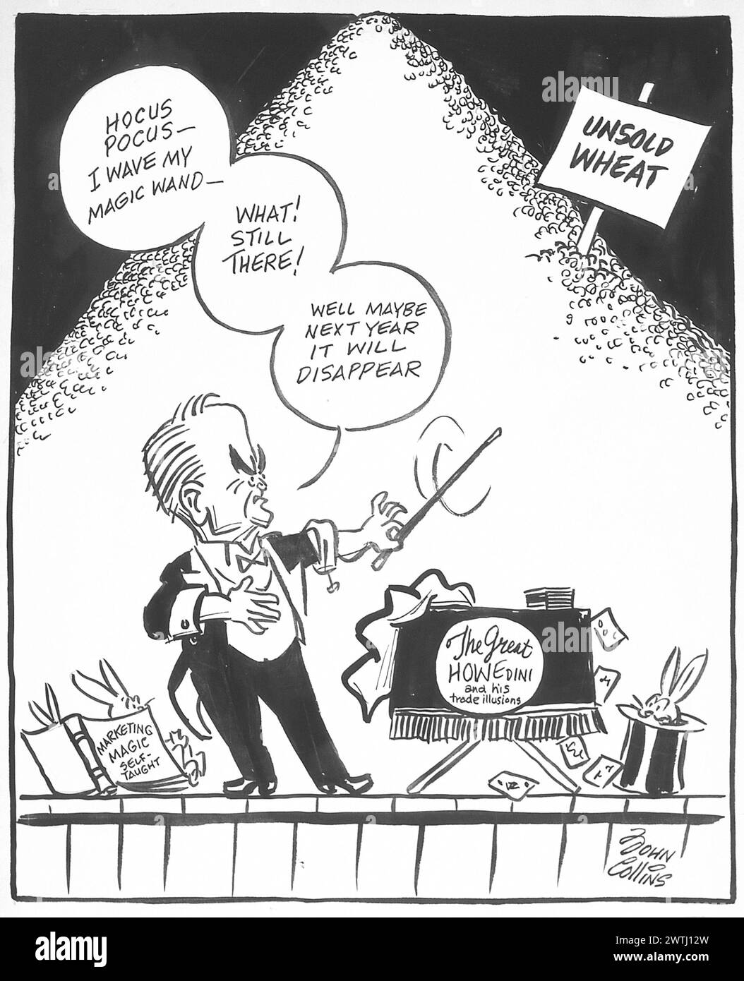 Cartoon - Howe-Dini Runs Into Difficulties. John Collins (1917-2007 ...