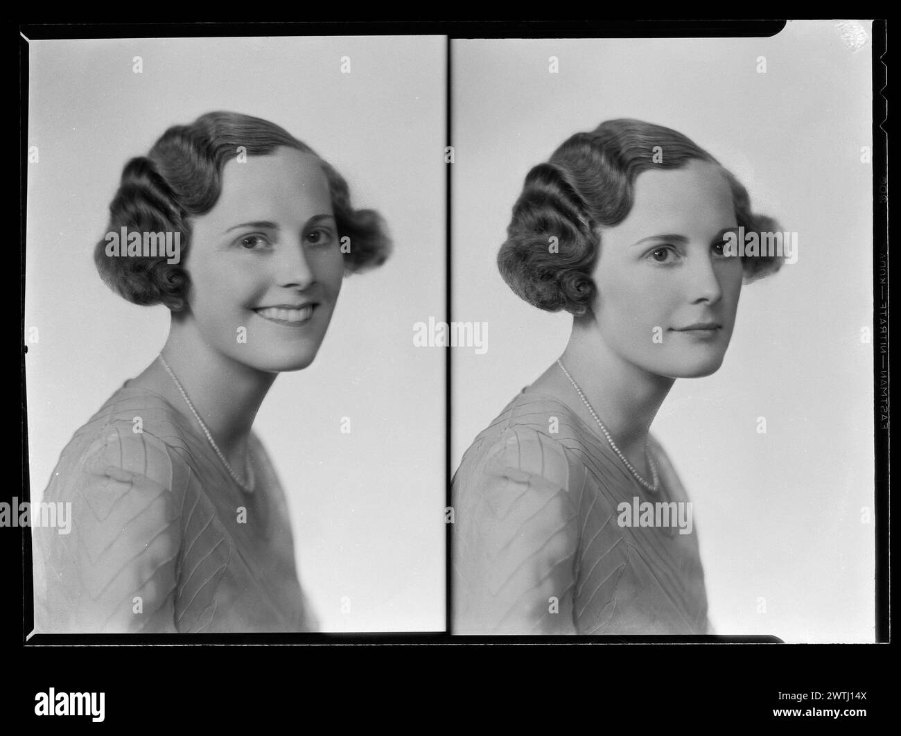 Woman; inscribed 'Miss Young' Nitrate negatives, gelatin silver ...