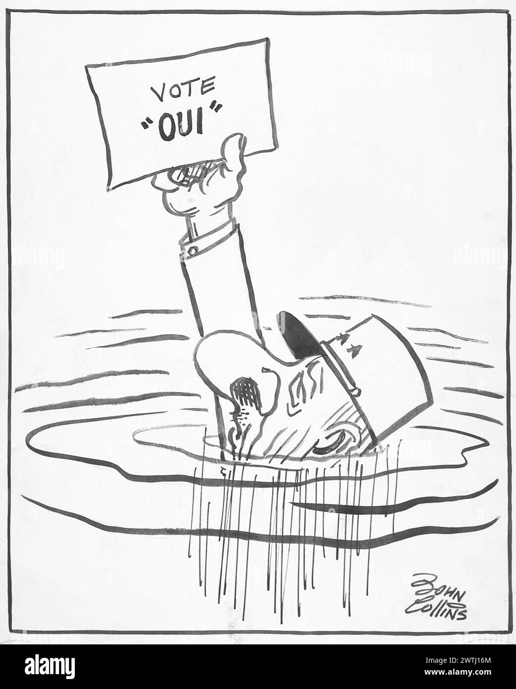 Cartoon - "Apres Moi, le Deluge". John Collins (1917-2007 Stock Photo ...