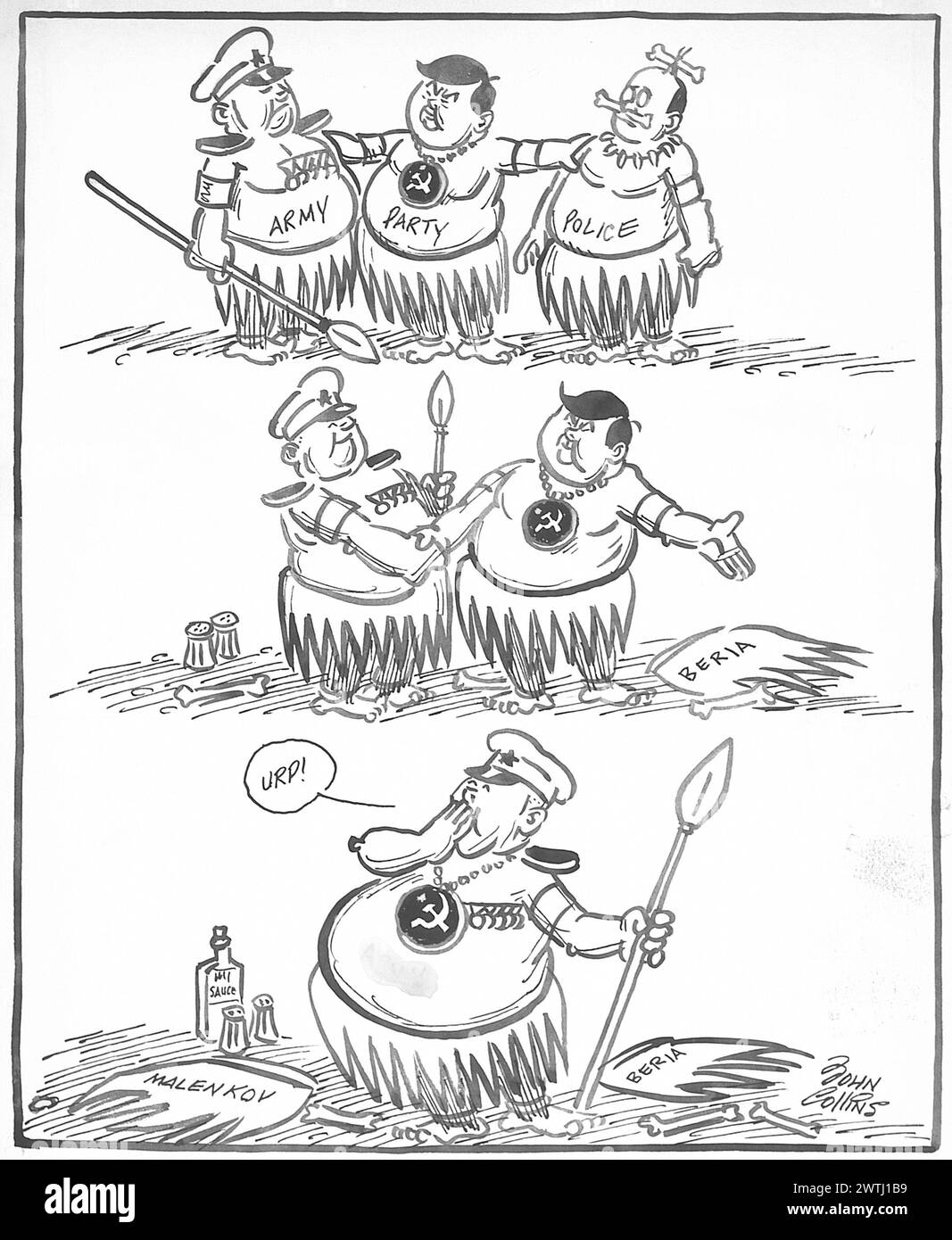 Cartoon - Cannibal Coexistence. John Collins (1917-2007 Stock Photo - Alamy