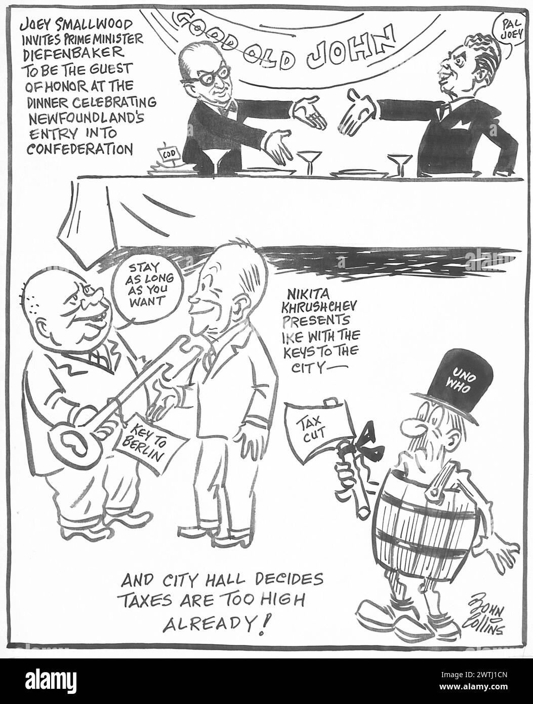 Cartoon - April Fool !. John Collins (1917-2007 Stock Photo - Alamy