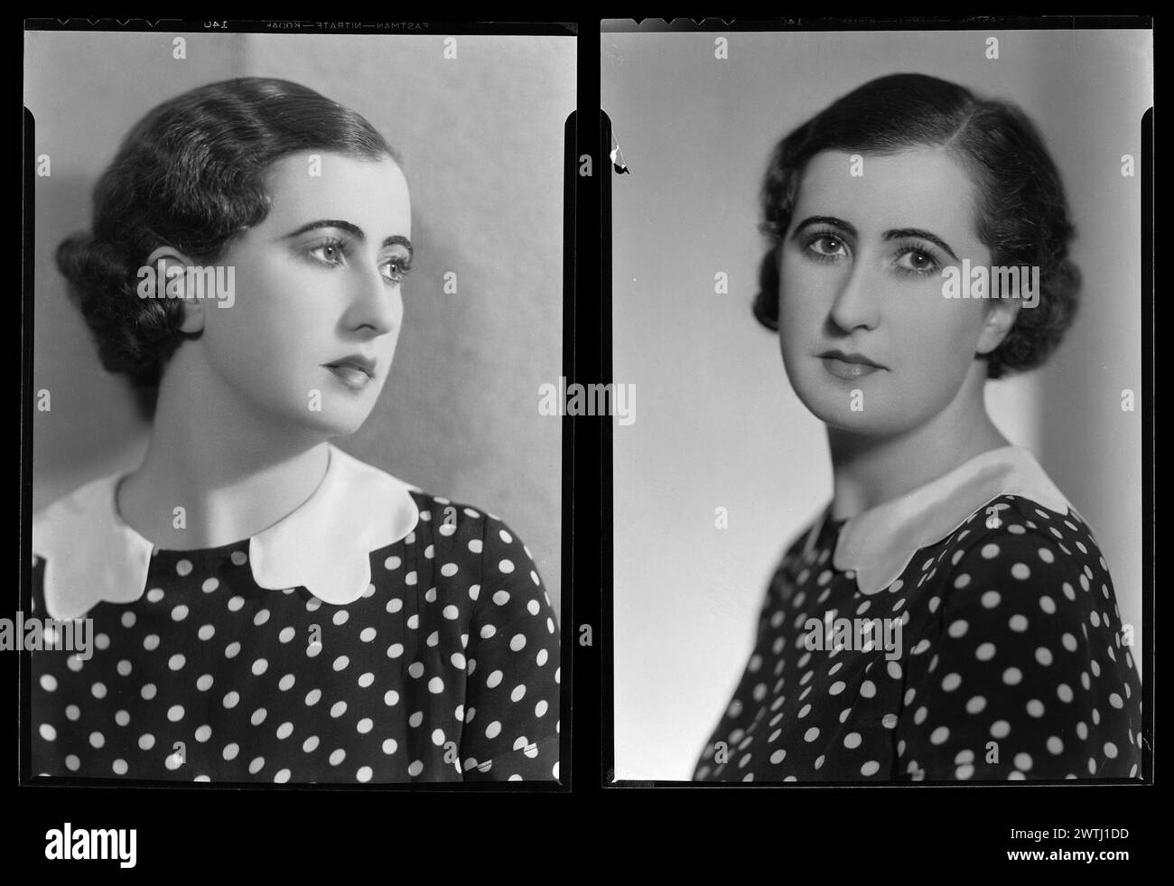 Woman; inscribed 'Miss Trealy' Nitrate negatives, gelatin silver ...