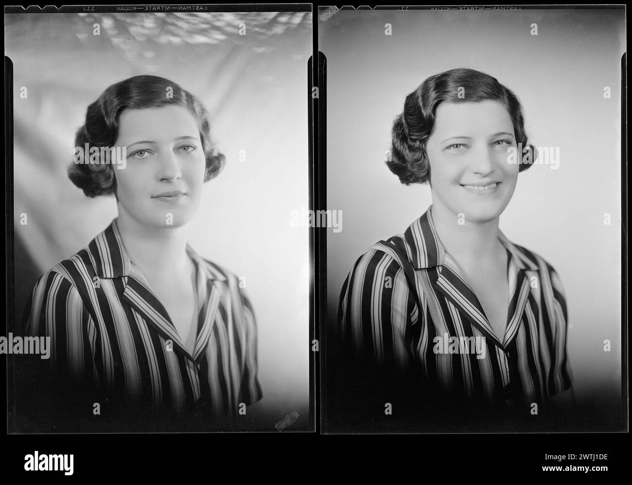 Woman; inscribed Mrs Harding' Nitrate negatives, gelatin silver ...