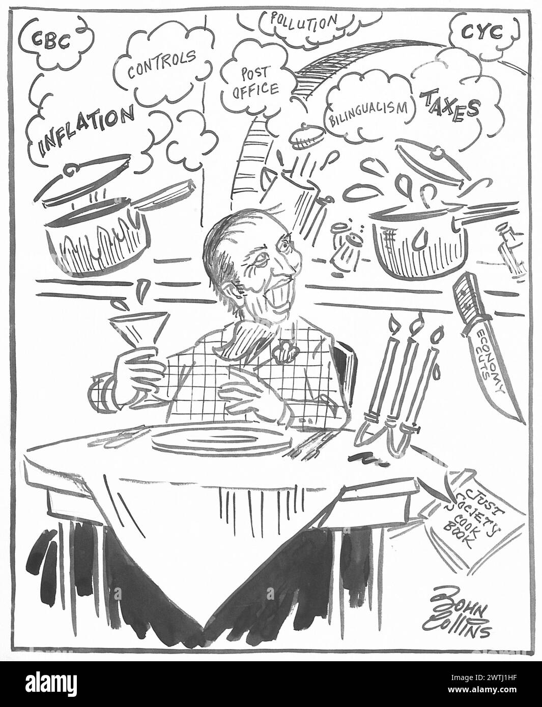 Cartoon - Another Galloping Gourmet in Ottawa. John Collins (1917-2007 ...