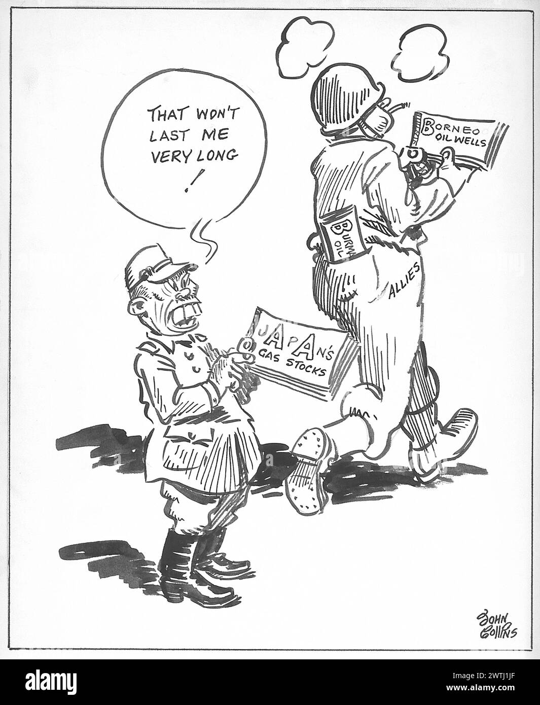 Cartoon - Only an AA Book Left. John Collins (1917-2007 Stock Photo - Alamy