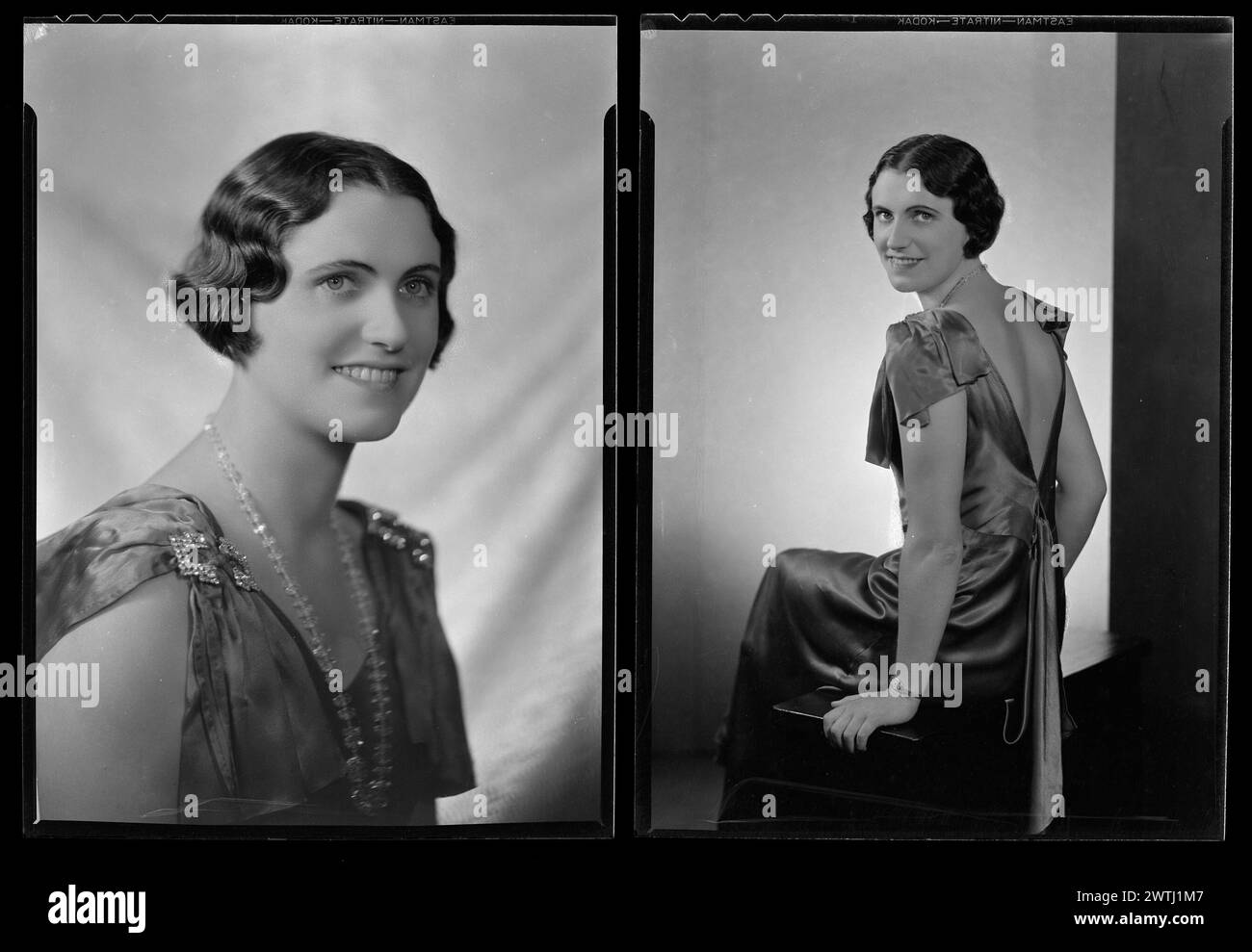 Woman; inscribed 'Miss Shearne' Nitrate negatives, gelatin silver ...