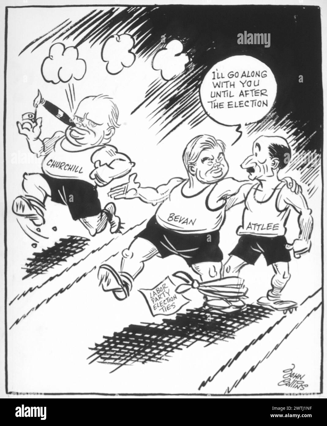 Three legged race cartoon hi-res stock photography and images - Alamy