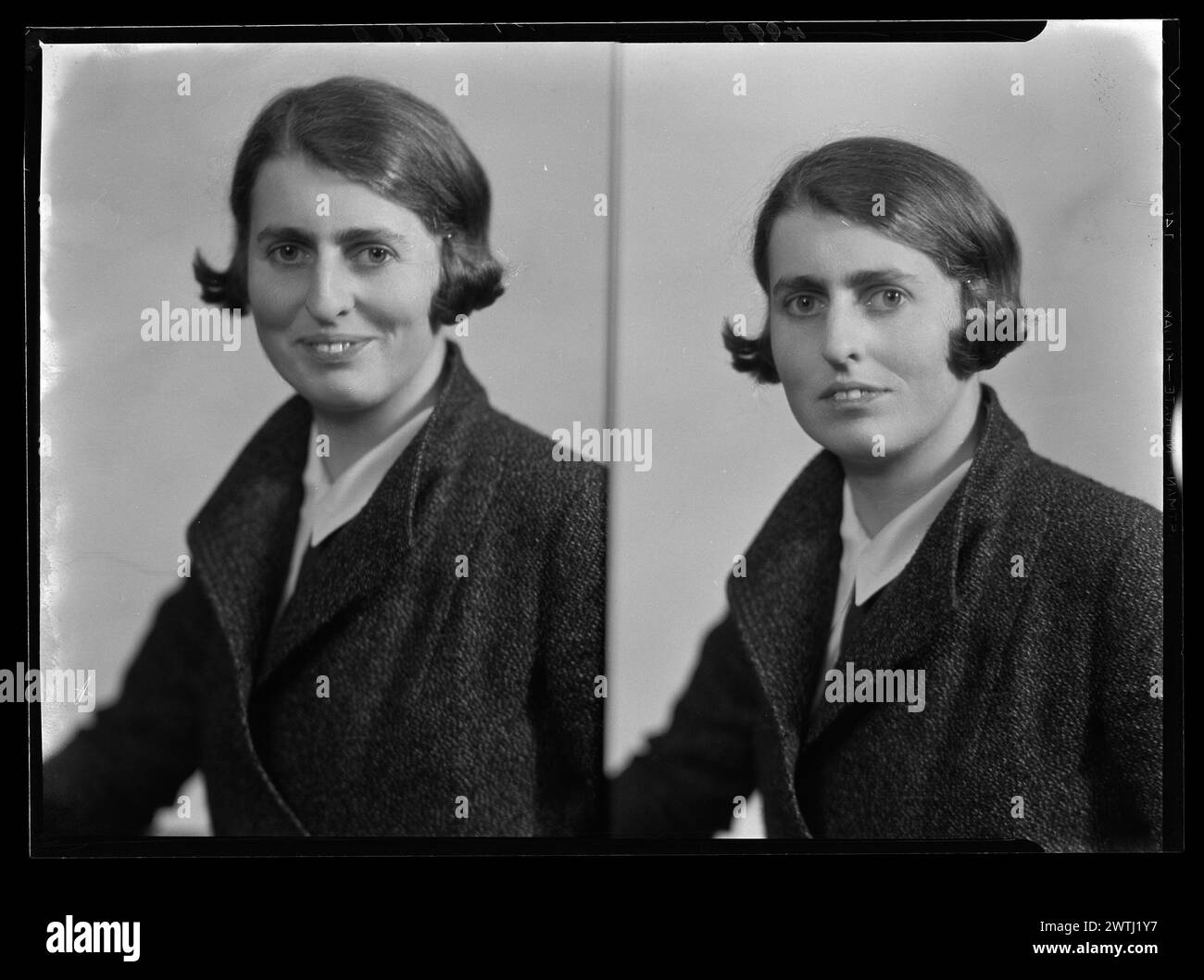 Woman; inscribed 'Miss Dawn' Nitrate negatives, gelatin silver ...