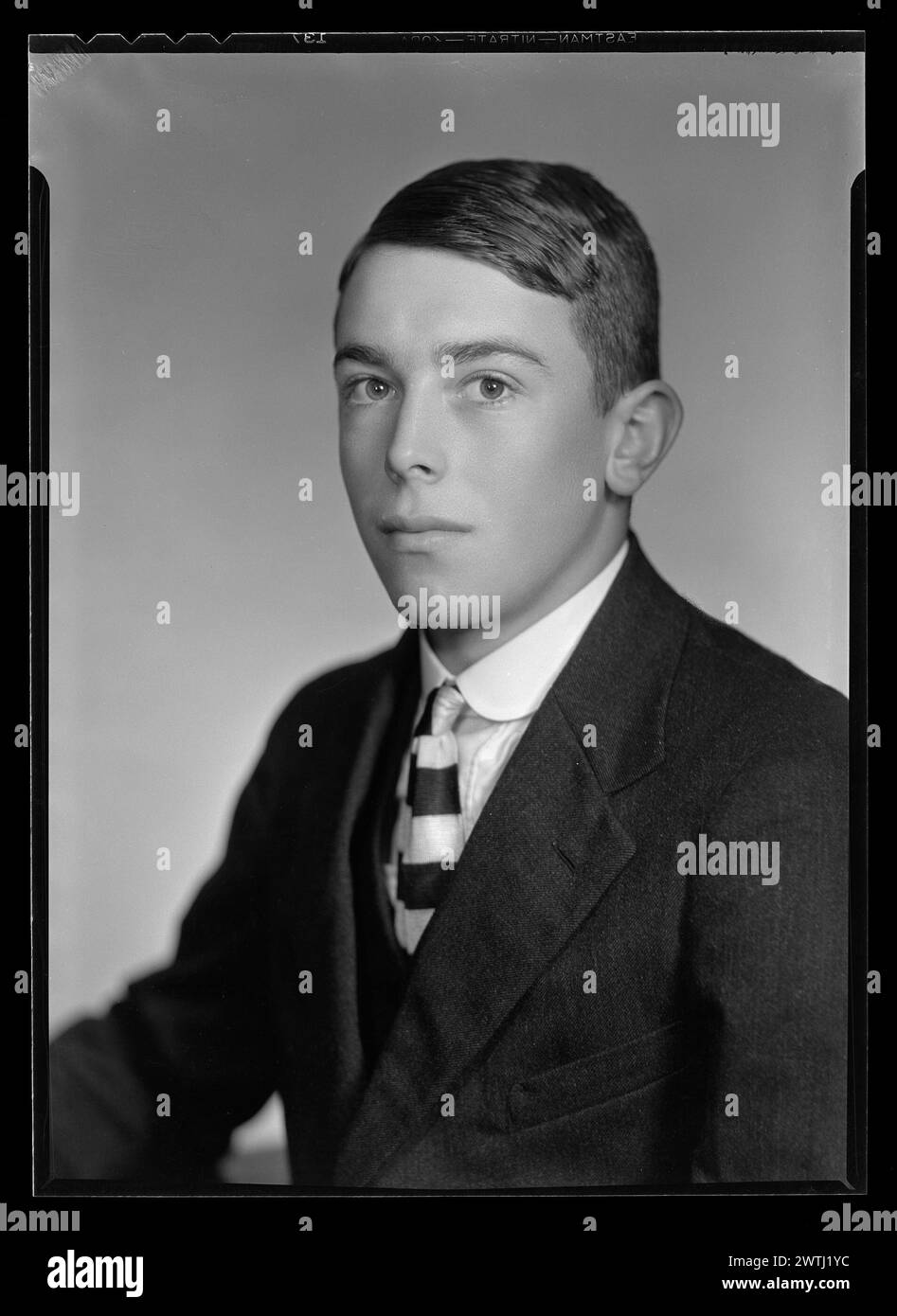 Man; inscribed 'Mr Jason Skelley' Nitrate negatives, gelatin silver ...