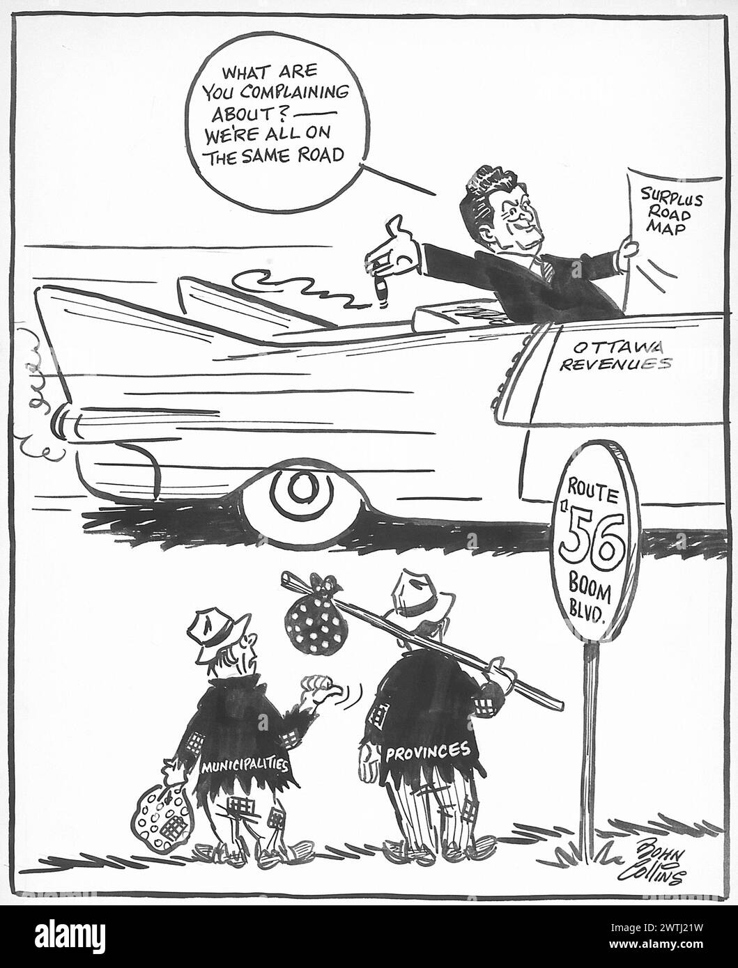 Cartoon - The Solid Gold Cadillac. John Collins (1917-2007 Stock Photo ...
