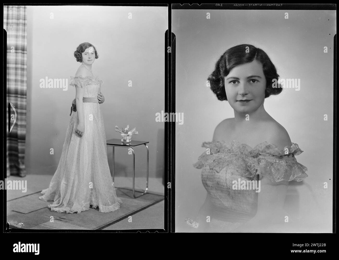 Woman; inscribed 'Miss Fraser' Nitrate negatives, gelatin silver ...