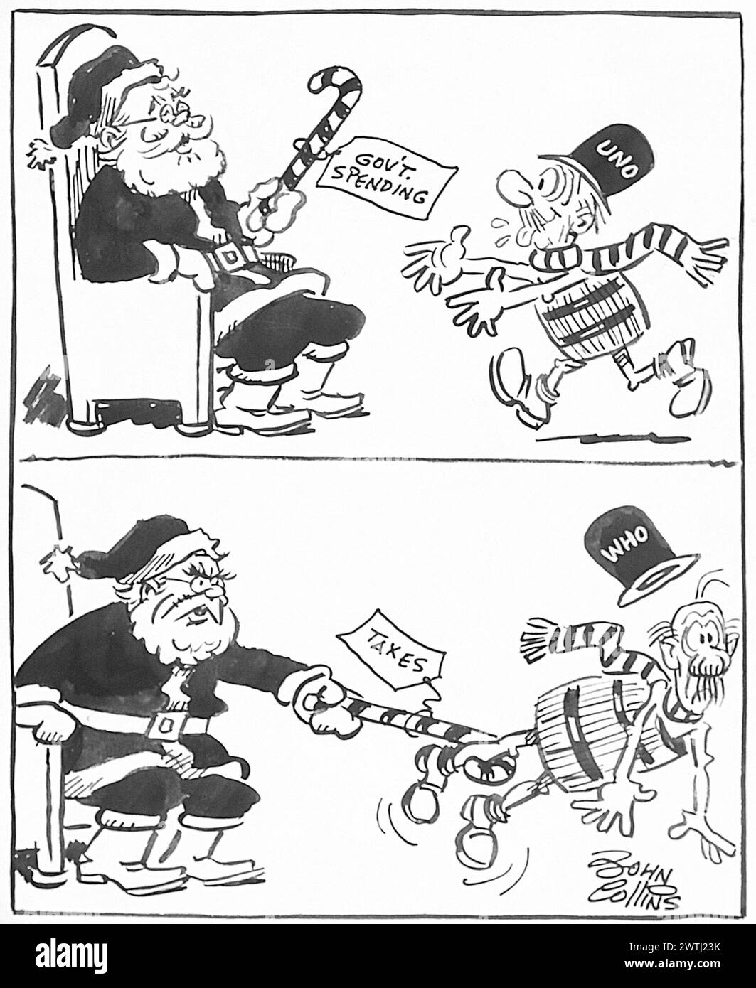 Cartoon - Hooked. John Collins (1917-2007 Stock Photo - Alamy