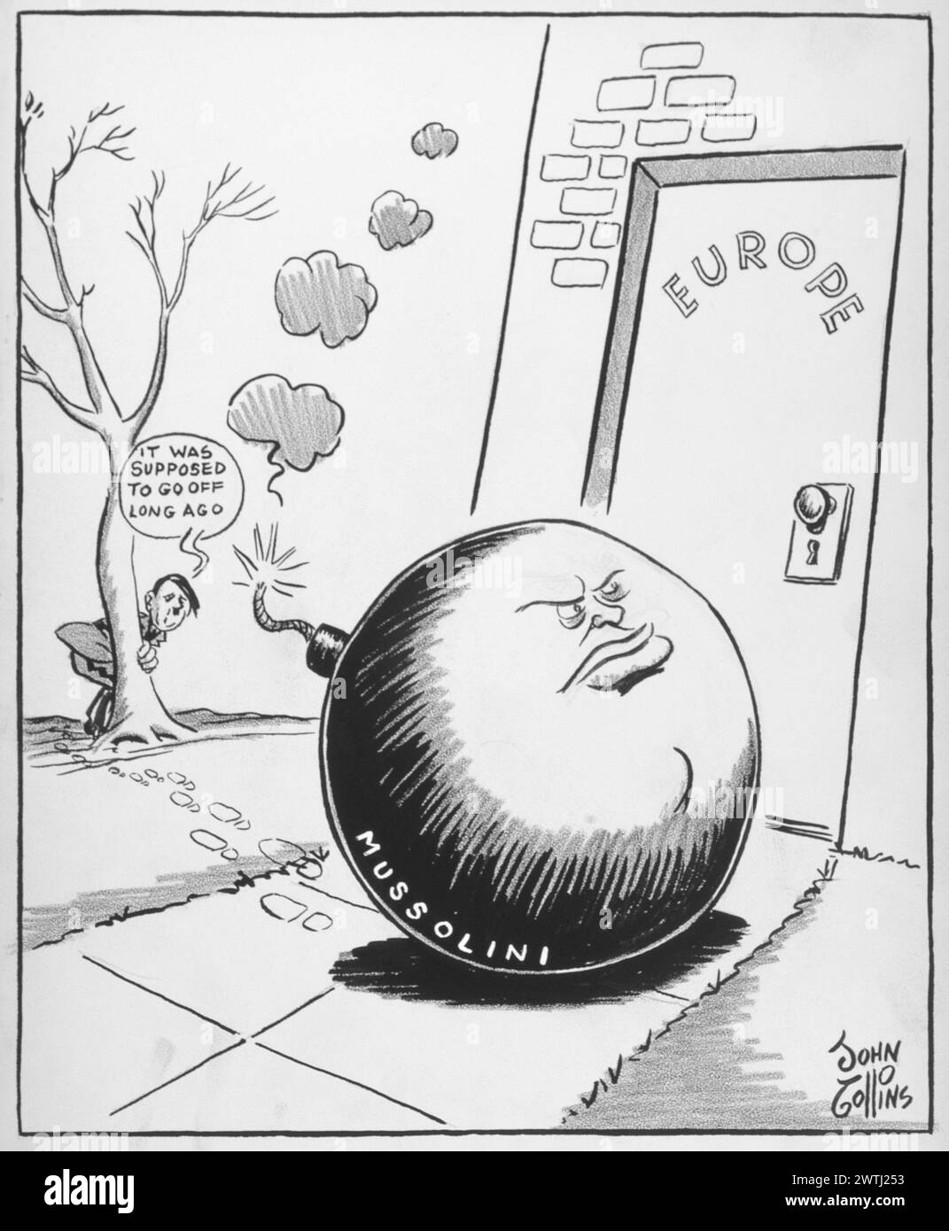 Cartoon - Time Bomb John Collins (1917-2007 Stock Photo - Alamy