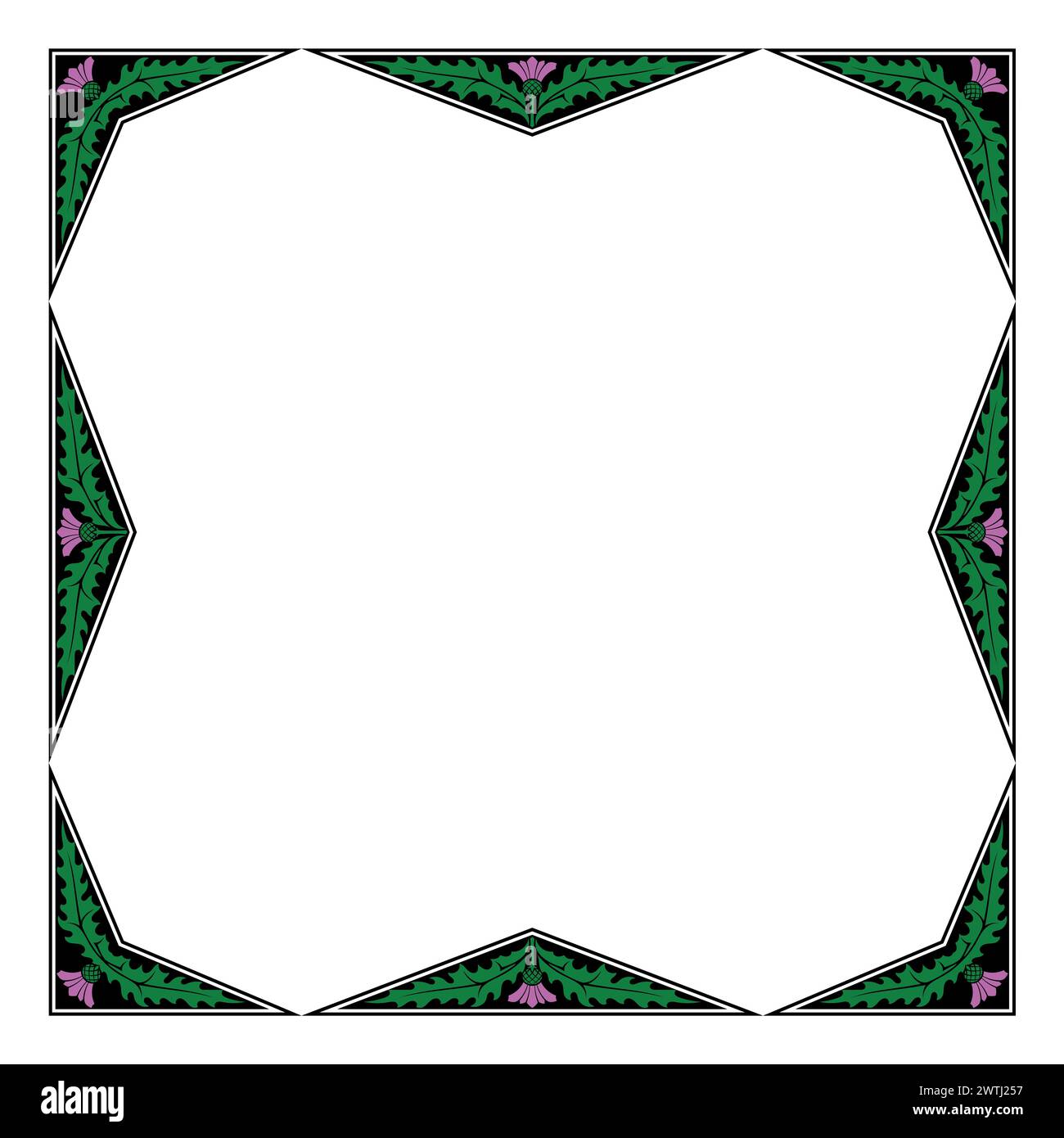 Scottish highland flower illustration hi-res stock photography and ...