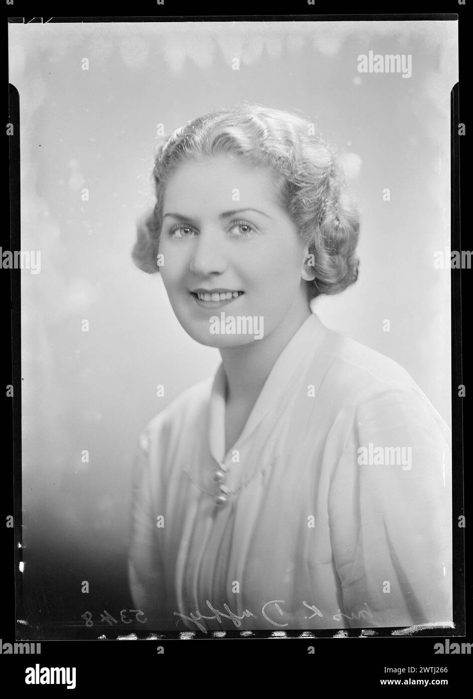 Miss K Duffy black-and-white negatives, studio portraits, gelatin ...